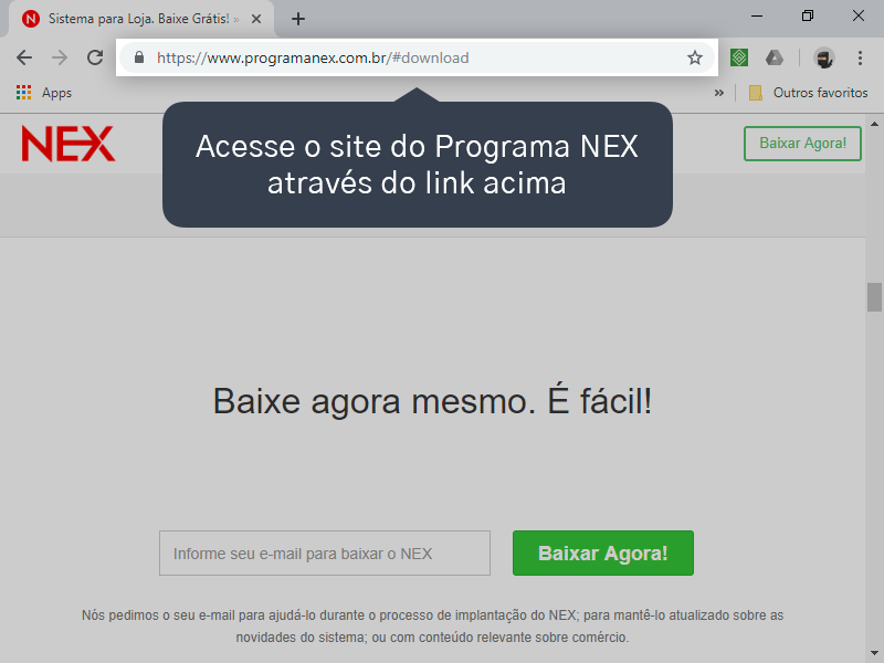 Instalar o Programa NEX | Central de Ajuda - Programa NEX