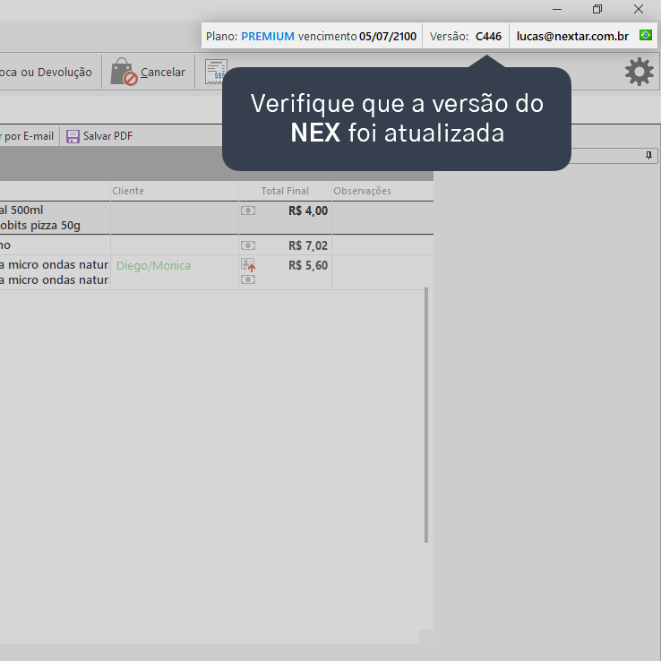 Como atualizar o Nex | Central de Ajuda - Programa NEX