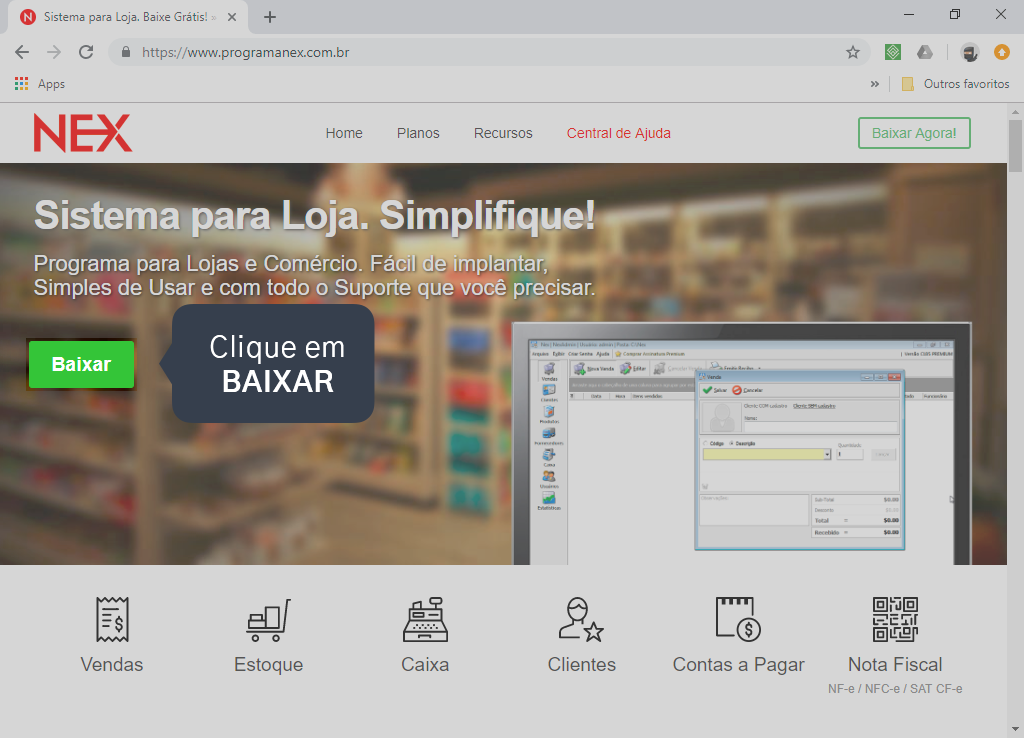 Como fazer download do Nex | Central de Ajuda - Programa NEX