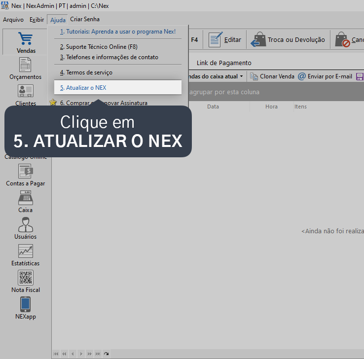 NexAdmin do terminal não localiza o servidor. O que fazer? | Central de ...