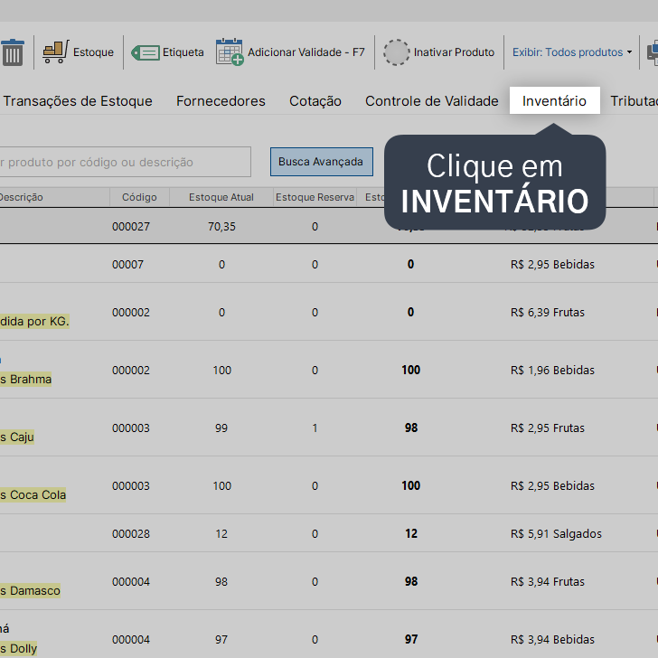 Como gerar um inventário de estoque | Central de Ajuda - Programa NEX