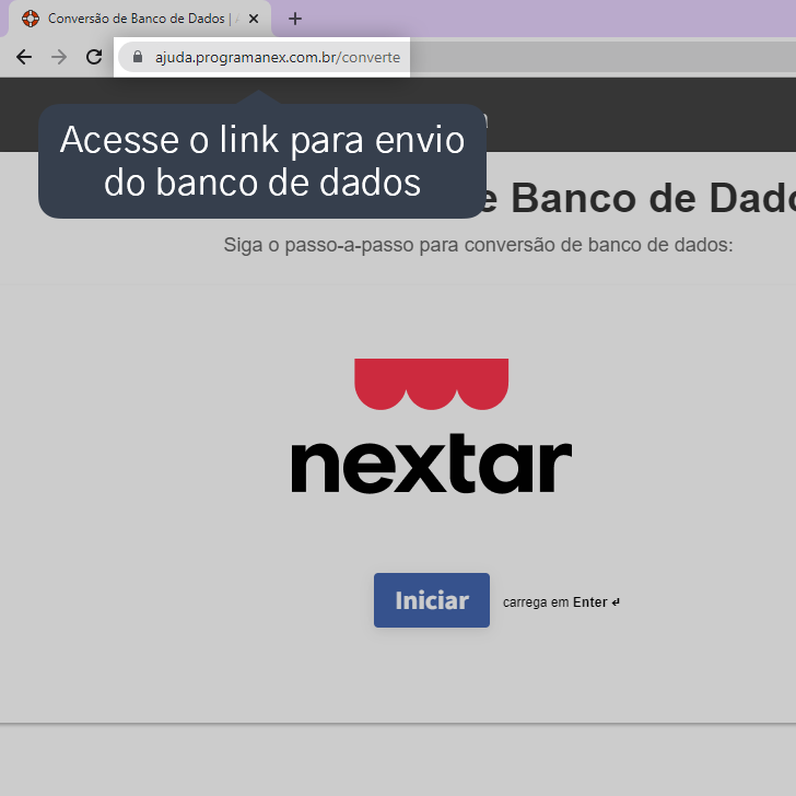 Como enviar um banco de dados para a Equipe de Conversão do Nex ...