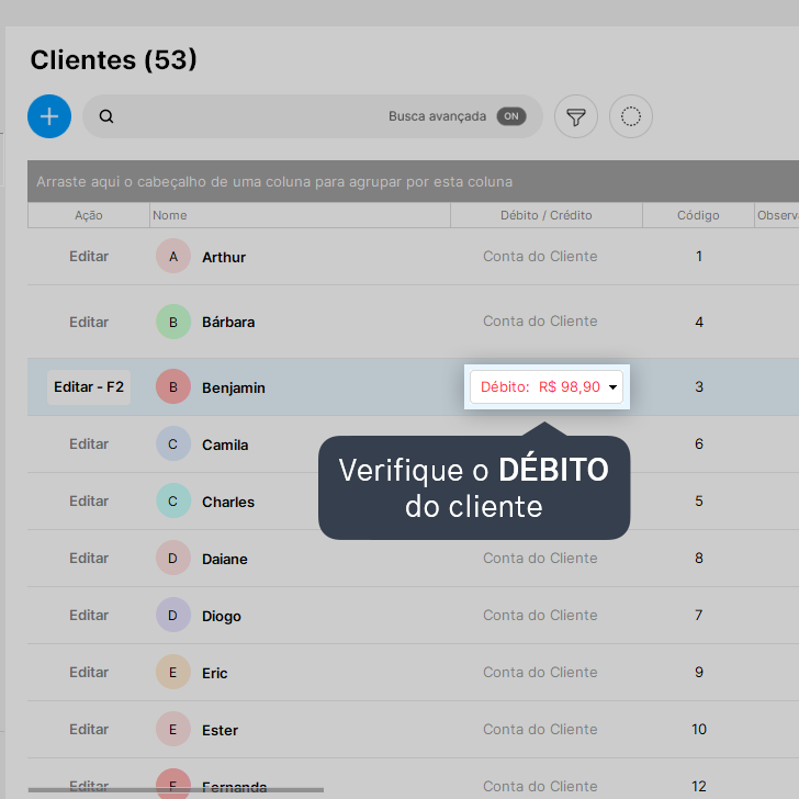 Como verificar o débito de um cliente | Central de Ajuda - Programa NEX