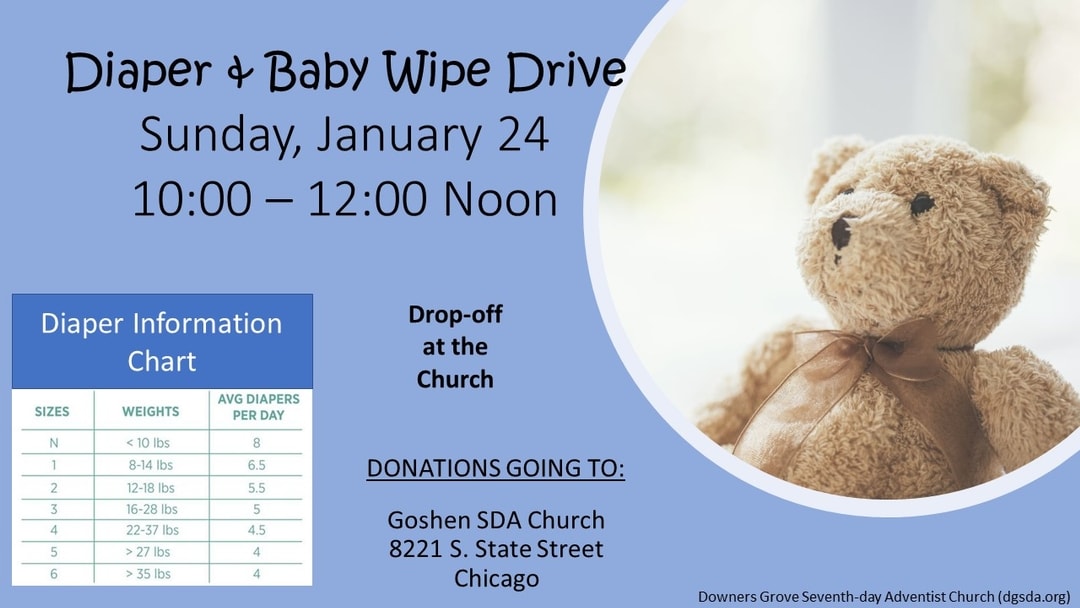 DGSDA Church Event | Diaper & Baby Wipe Drive