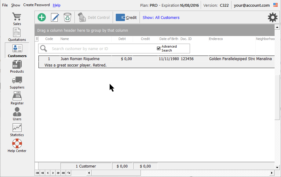 Creating a Customer Account
