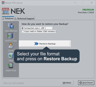 Restoring from Backup