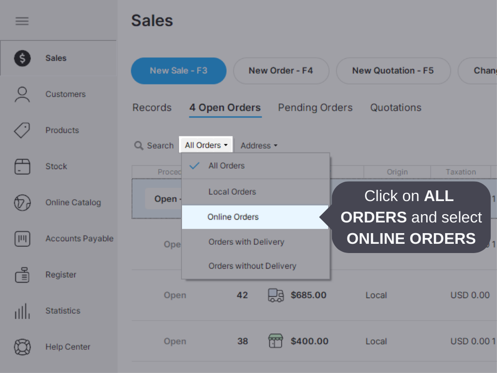 How to accept or refuse an Online Order