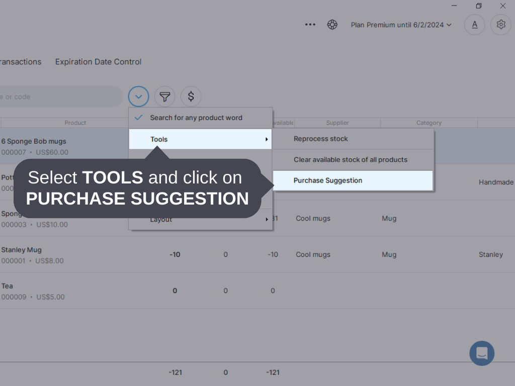 How to generate a purchase suggestion