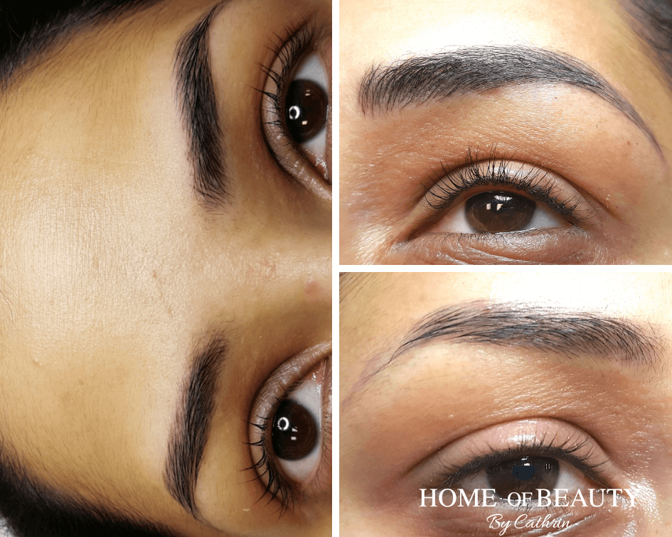 Før etter bilder Microblading - bryn