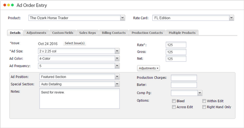 Newspaper Ad Management Software | Classified Advertising Templates