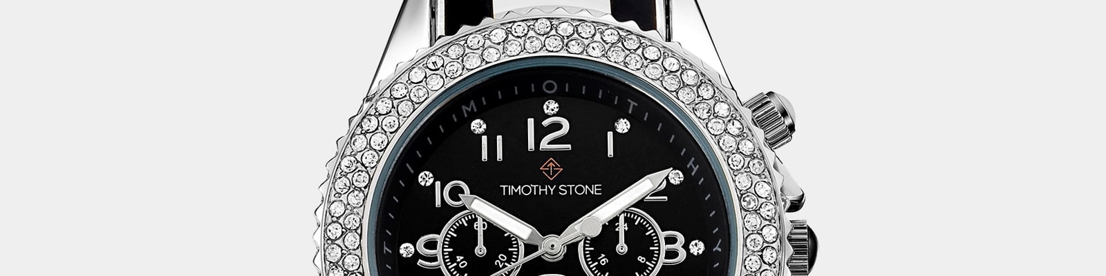 Silver-Tone & Black "Amber Bicolor" Watch | Timothy Stone