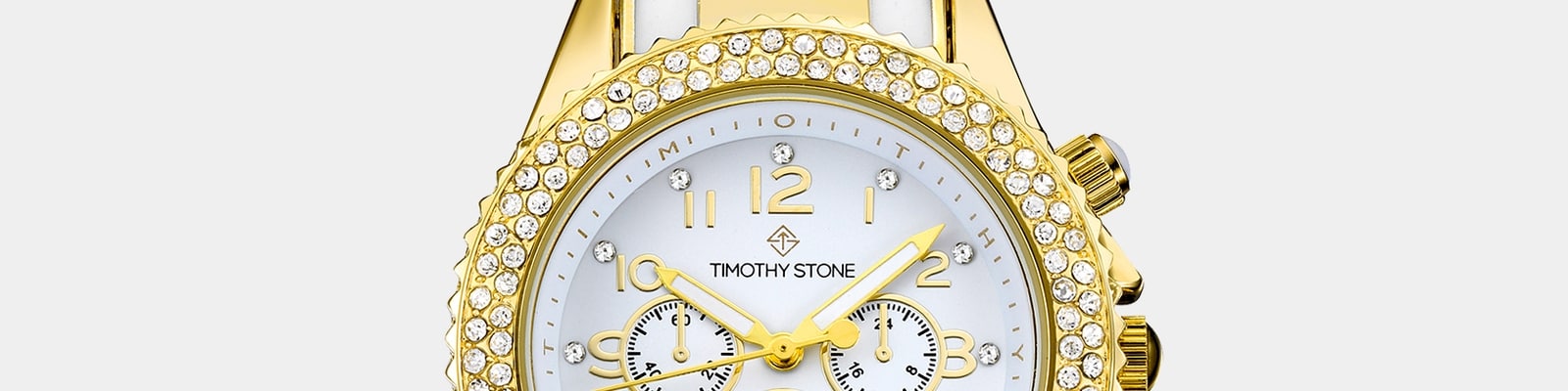 Gold-Tone & White "Amber Bicolor" Watch | Timothy Stone