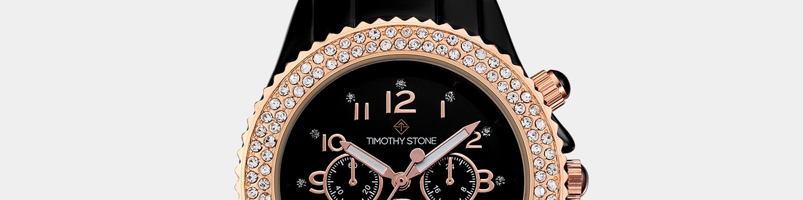 Black Faux Ceramic "Amber Ceramic" Watch | Timothy Stone