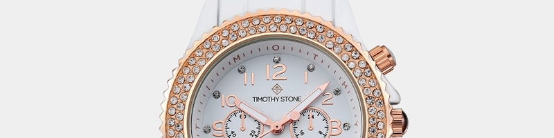 White Faux Ceramic "Amber Ceramic" Watch | Timothy Stone