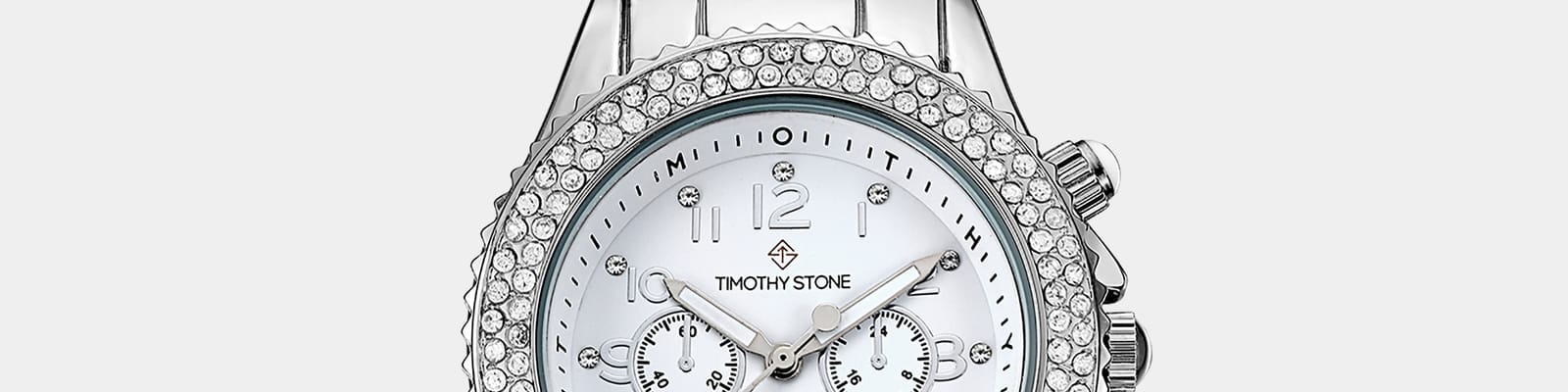 Silver-Tone "Amber Stainless" Watch | Timothy Stone