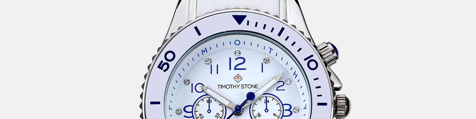 White & Blue "Amber White" Watch | Timothy Stone