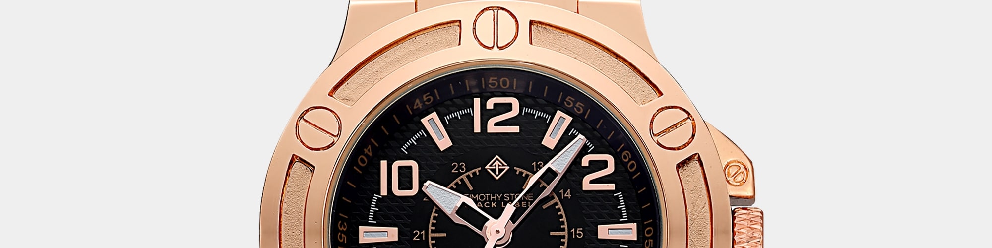 Black Leather "Manis" Watch | Timothy Stone