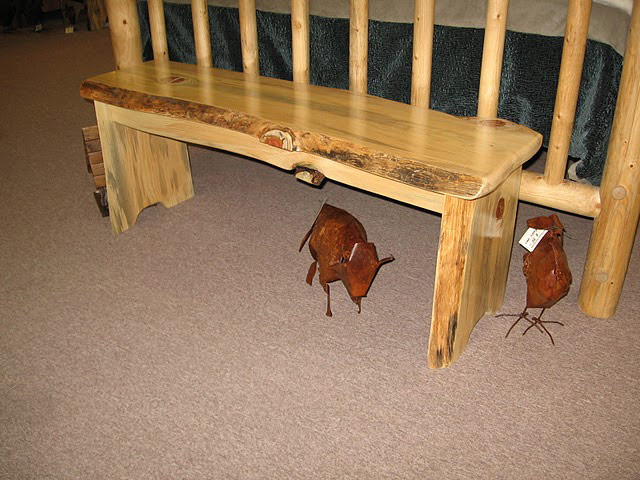 Northwest Handmade Furniture | Blue Pine Slab Style Benches