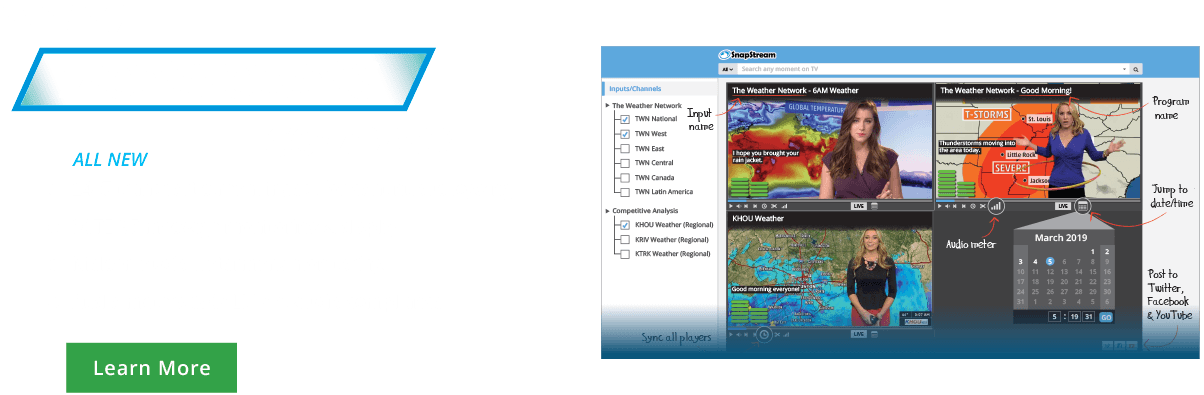 TV Monitoring, Logging, Recording, & Searching - SnapStream