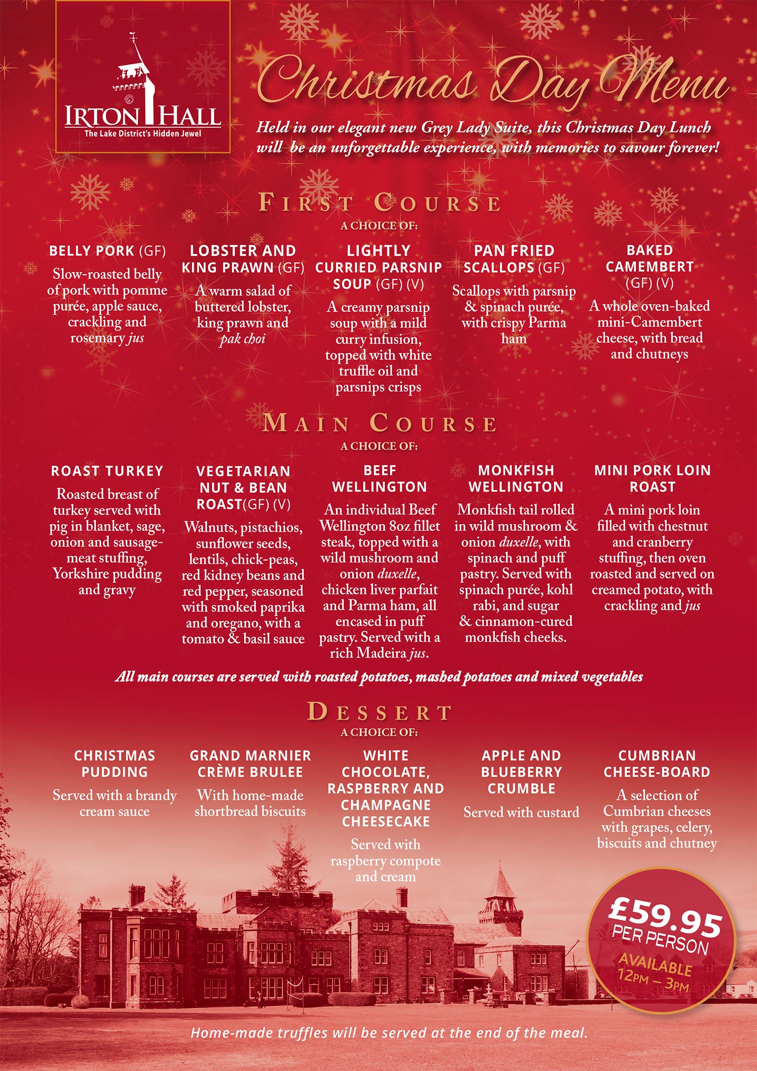 Christmas and New Year at Irton Hall