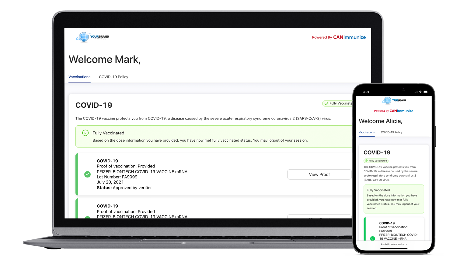 Vaccination Tracking | CANImmunize Shield