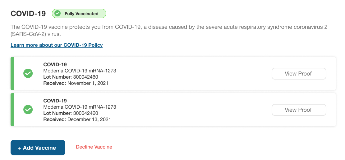 Vaccination Tracking | CANImmunize Shield
