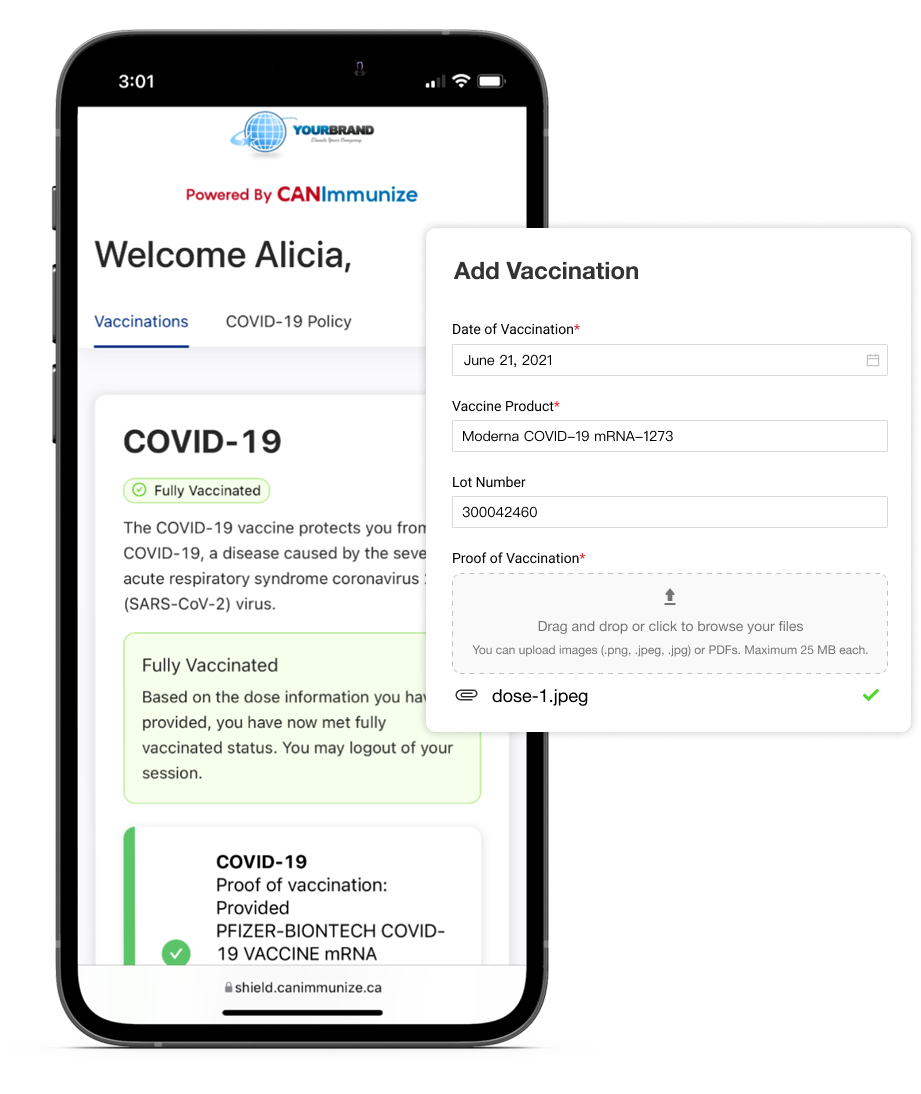 Vaccination Tracking | CANImmunize Shield