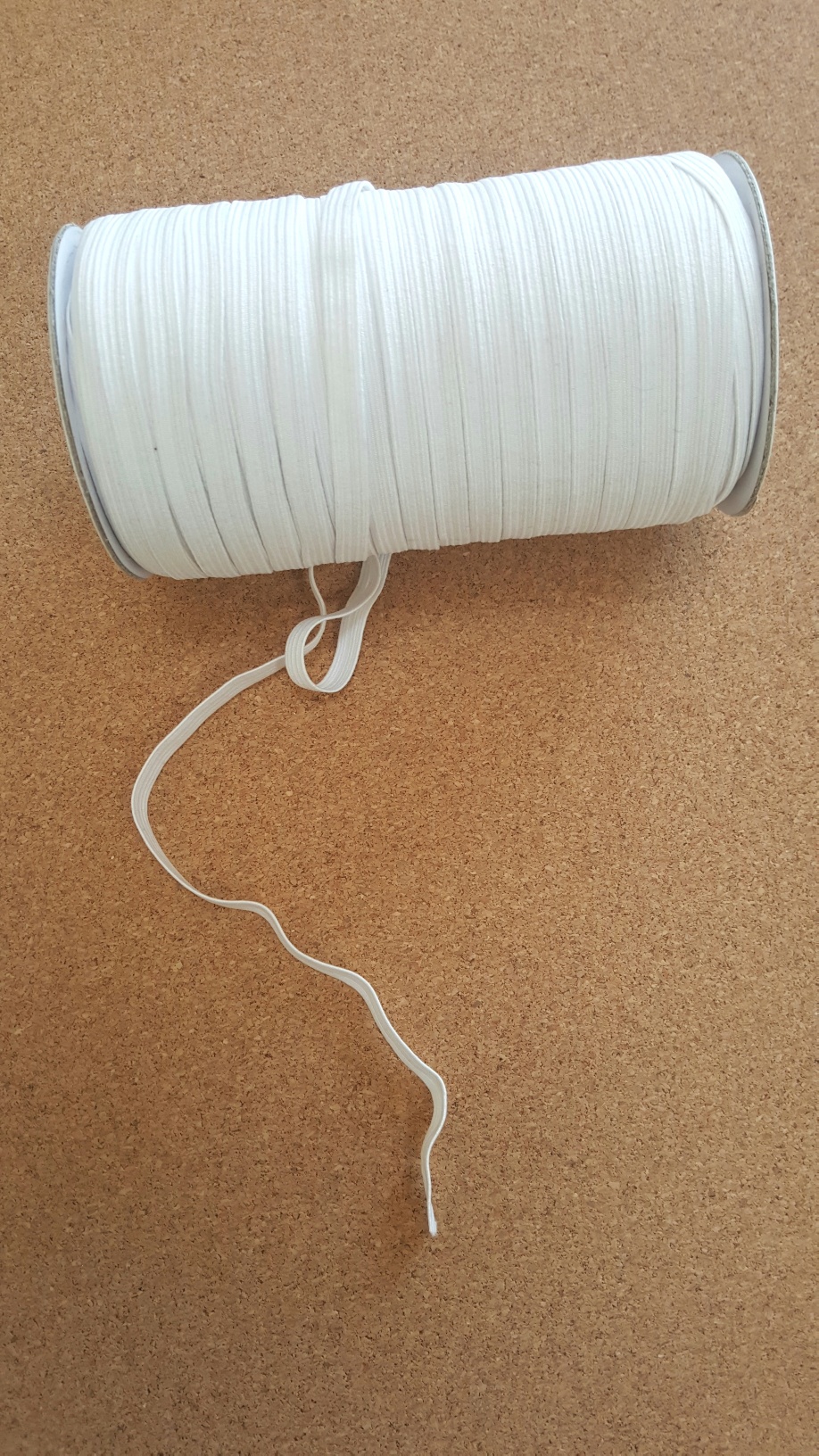 Elastic by metre (1/4 inch wide) White