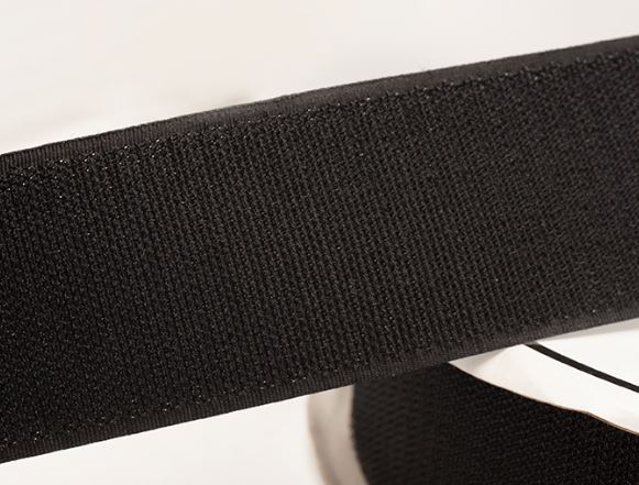 5cm Wide Black Hook & Loop Sew on Tape