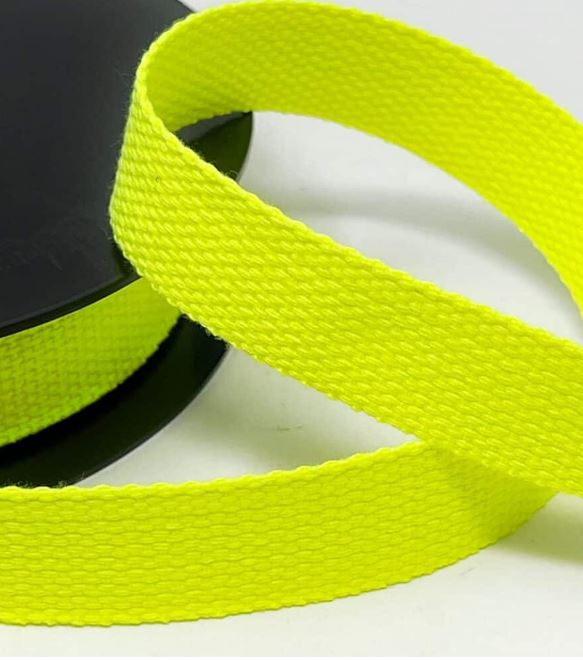25mm Neon Yellow Webbing