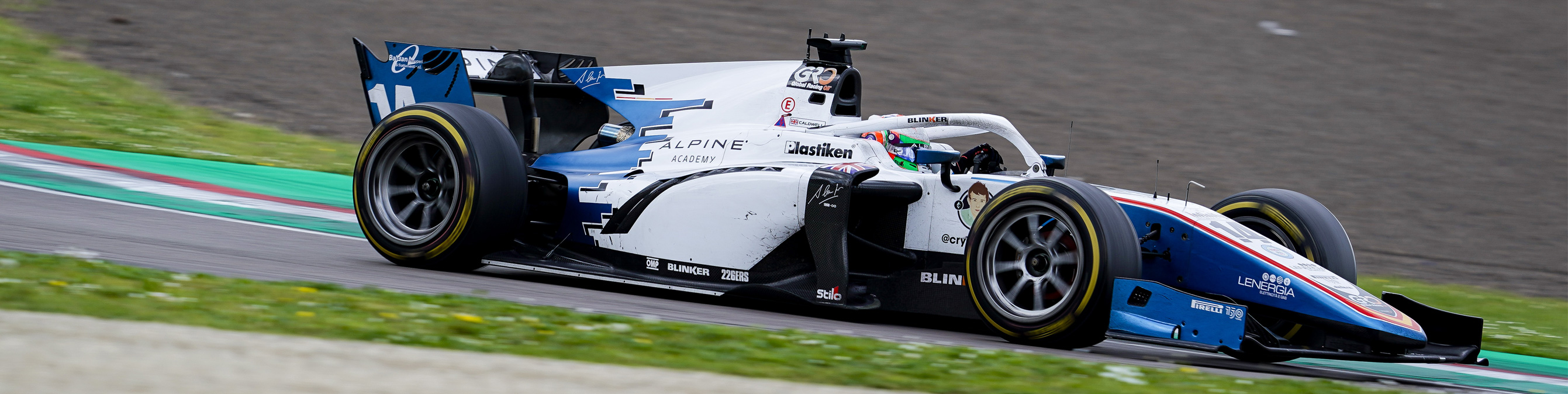 Olli Caldwell fights forward at Imola