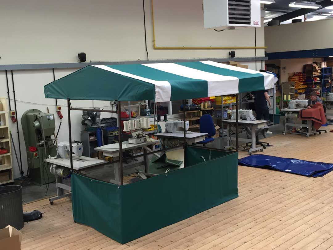 Market Stall Covers & Tarpaulins in PVC | Montrose Rope & Sail