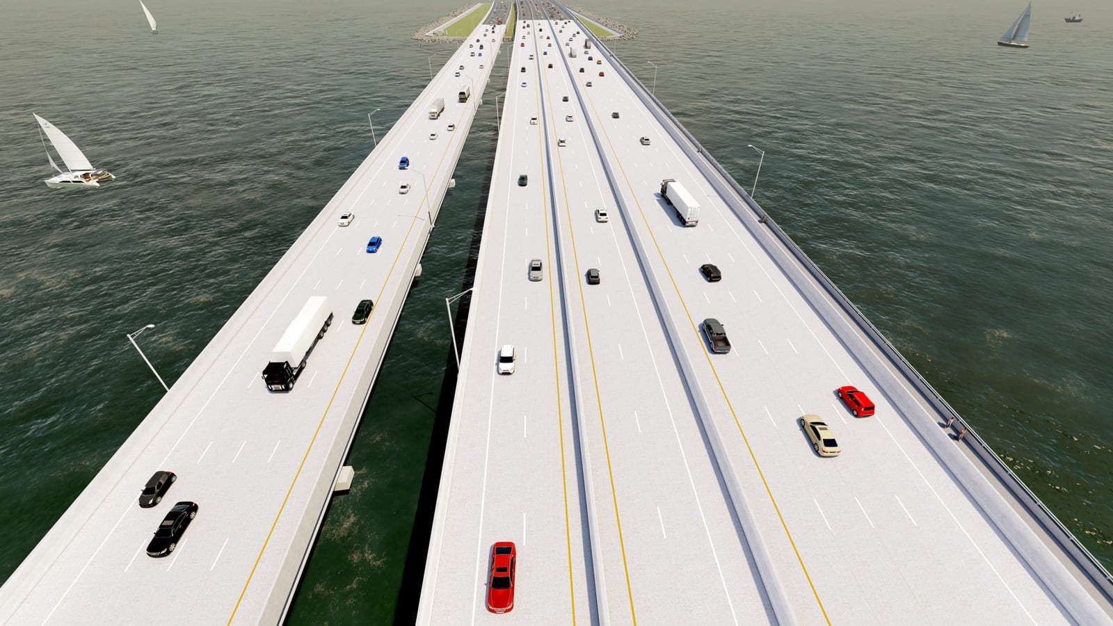 Northbound Howard Frankland Bridge (I-275 / SR93)