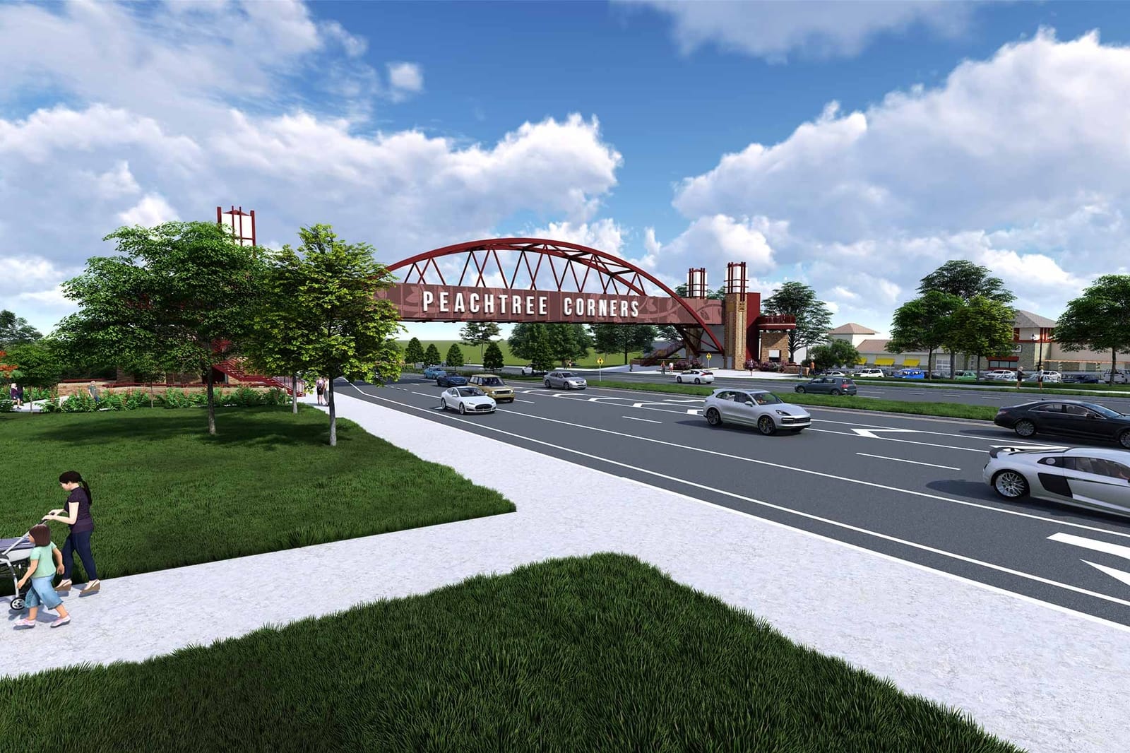 Peachtree Corners Pedestrian Bridge