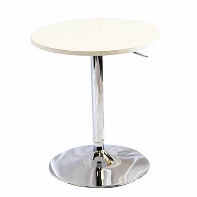 Highboy Table - White Top - with Adjustable Chrome Base for Rent ...