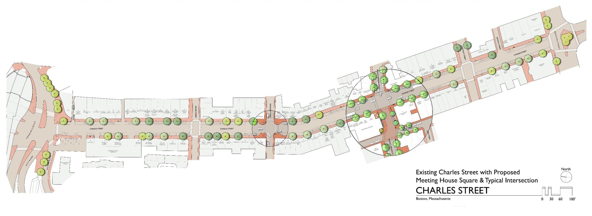 Plusen Landscape Architects - Projects - Charles Street Master Plan