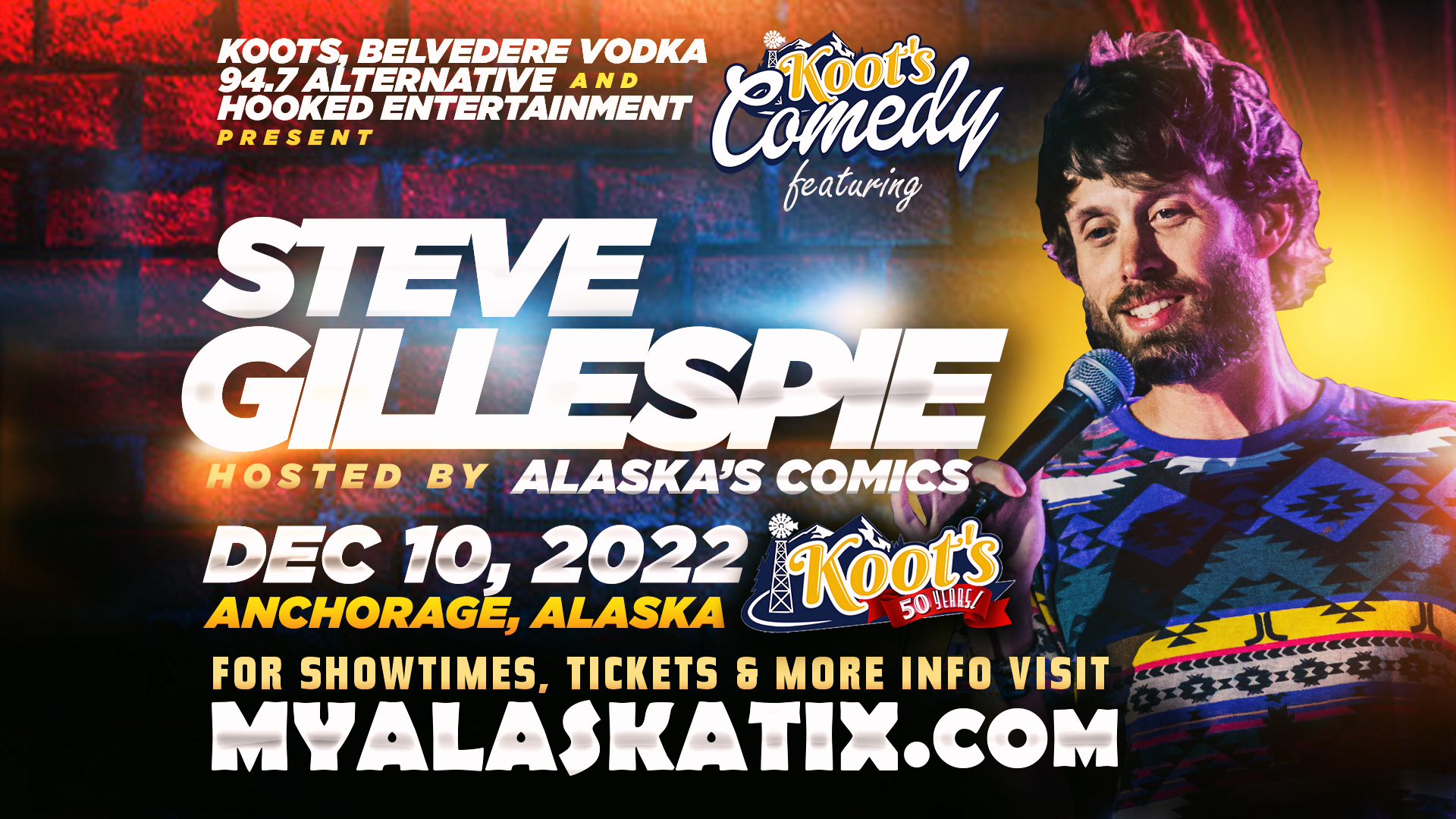 Comedian Steve Gillespie 12/10 | Dec 10, 2022 | Koot's