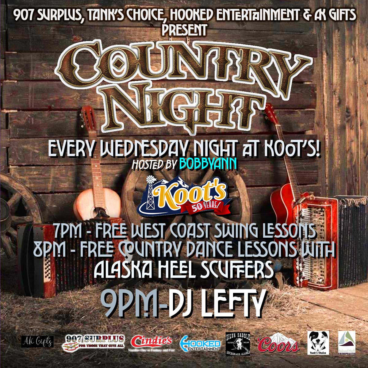 Country Night at Koot's w/ DJ Lefty 6/14 | Jun 14, 2023 | Koot's