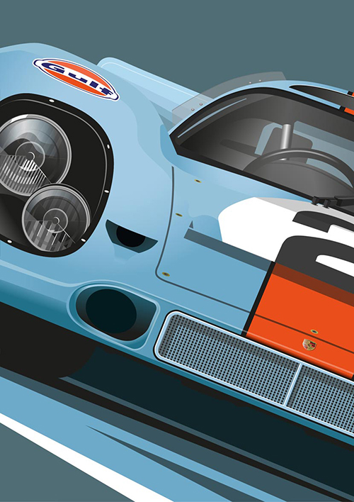 Porsche 917 in Gulf Racing Colours | John Hamlin