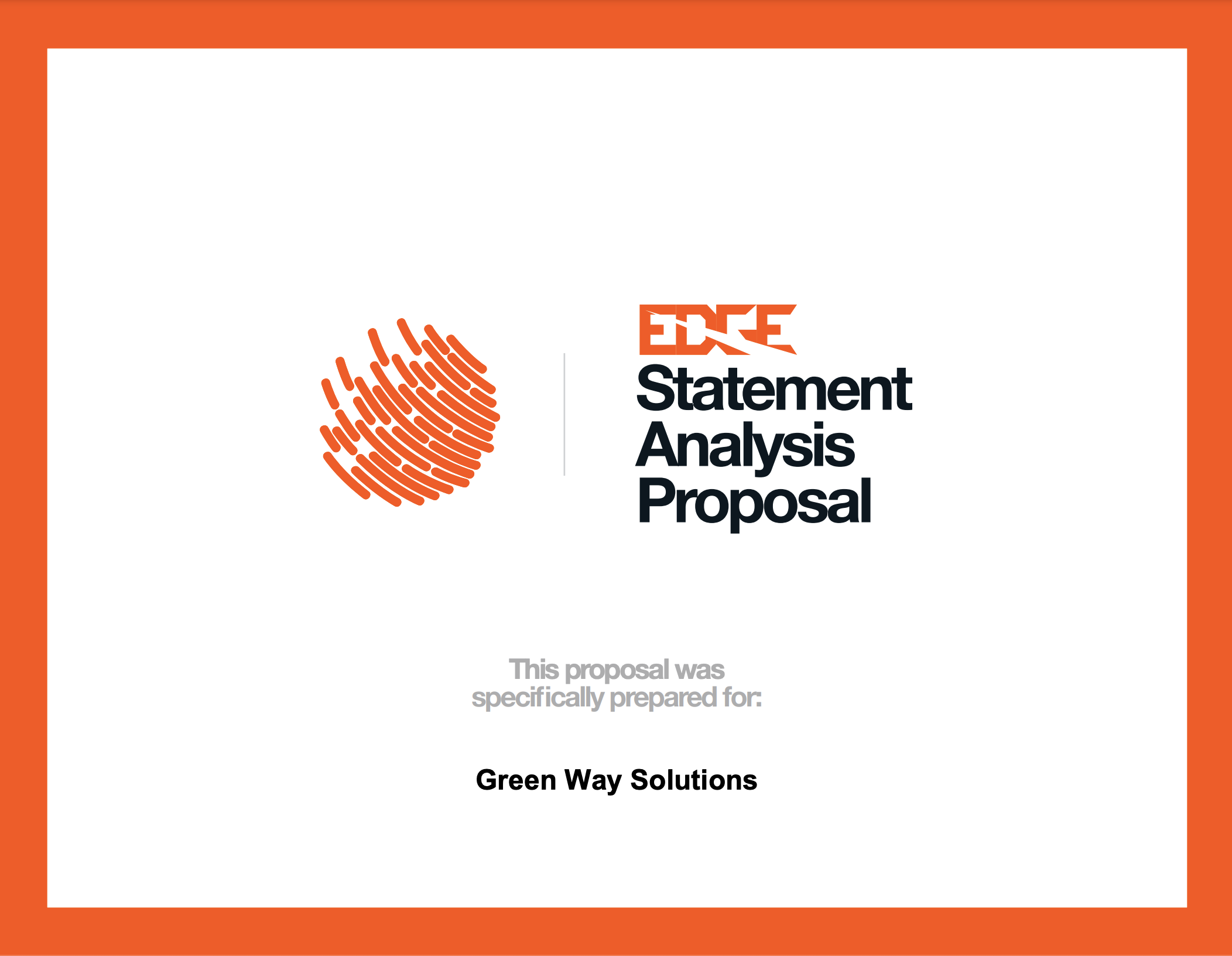 EDGE Statement Analysis Proposal Example