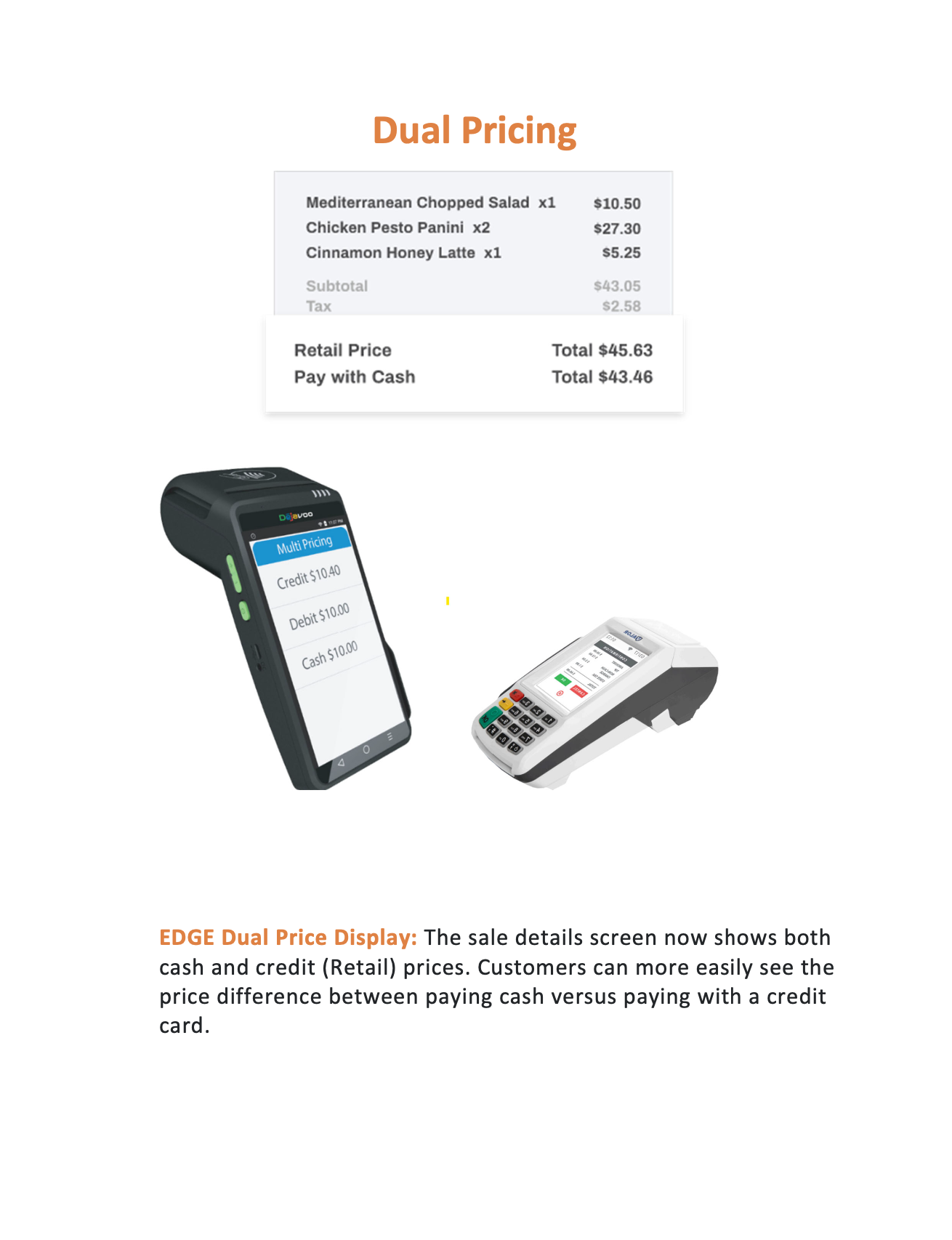 EDGE - Dual Pricing Display