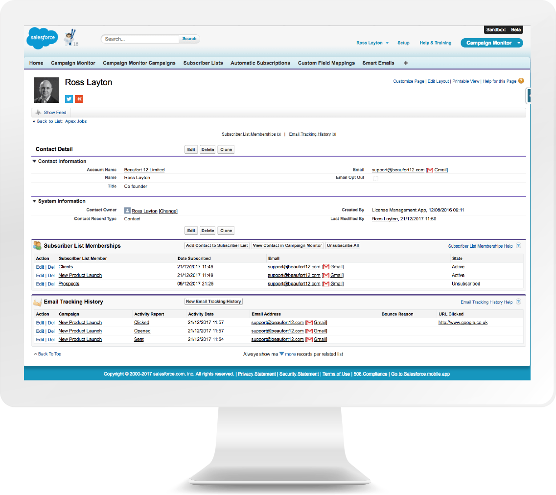 Campaign Monitor for Salesforce