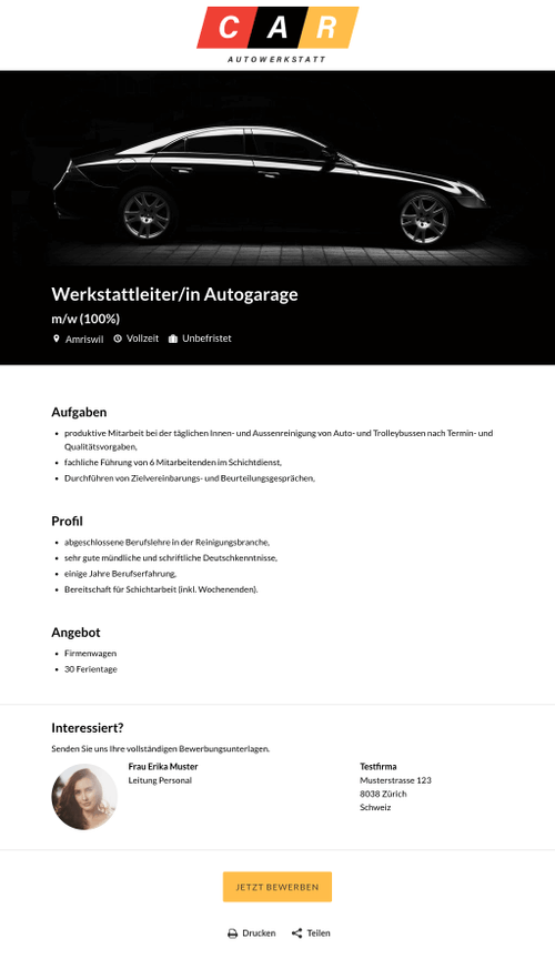 So sehen moderne und responsive Stelleninserate aus - RecruitingHUB