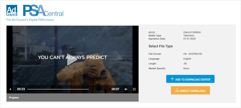 Free HD Content from the Ad Council
