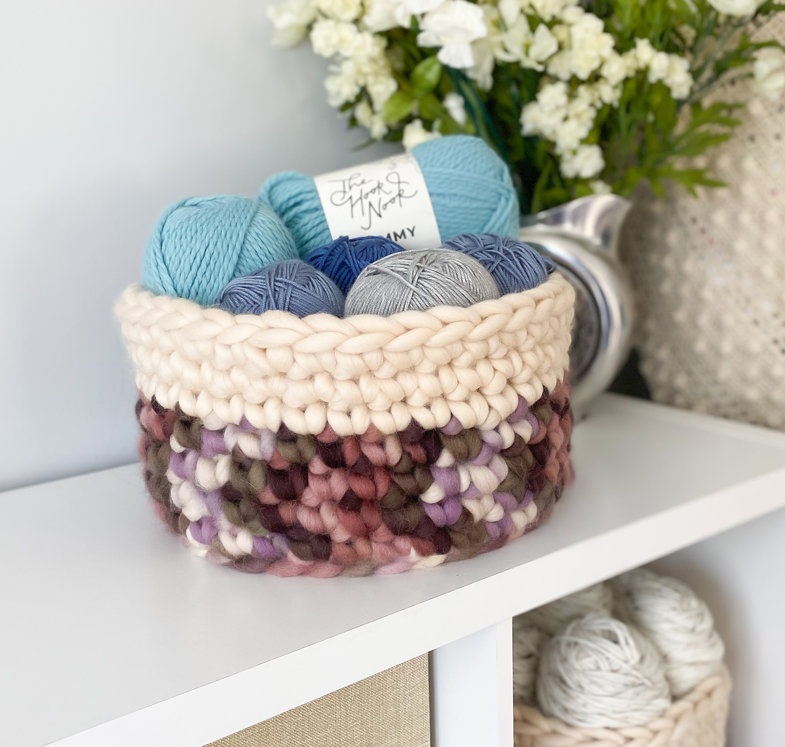 THNLife - Yarn Crochet Basket Pattern | Brianna Iaropoli