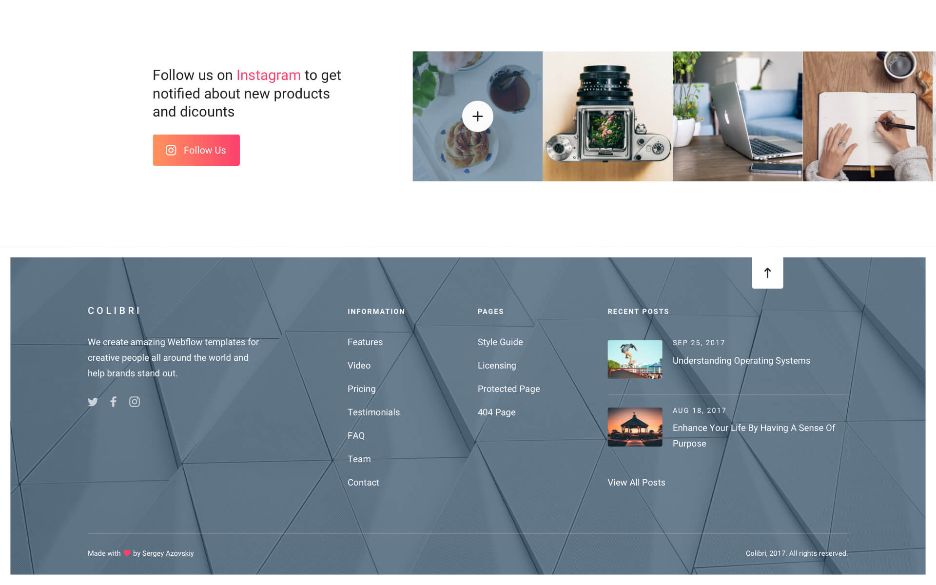 Colibri — One Page Website Template by Elastic Themes