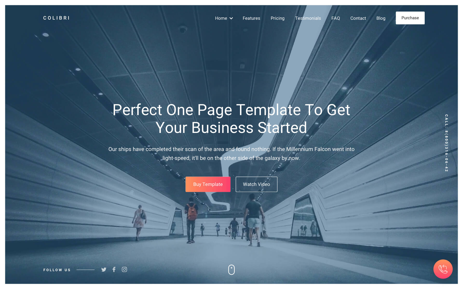 Colibri — One Page Website Template by Elastic Themes