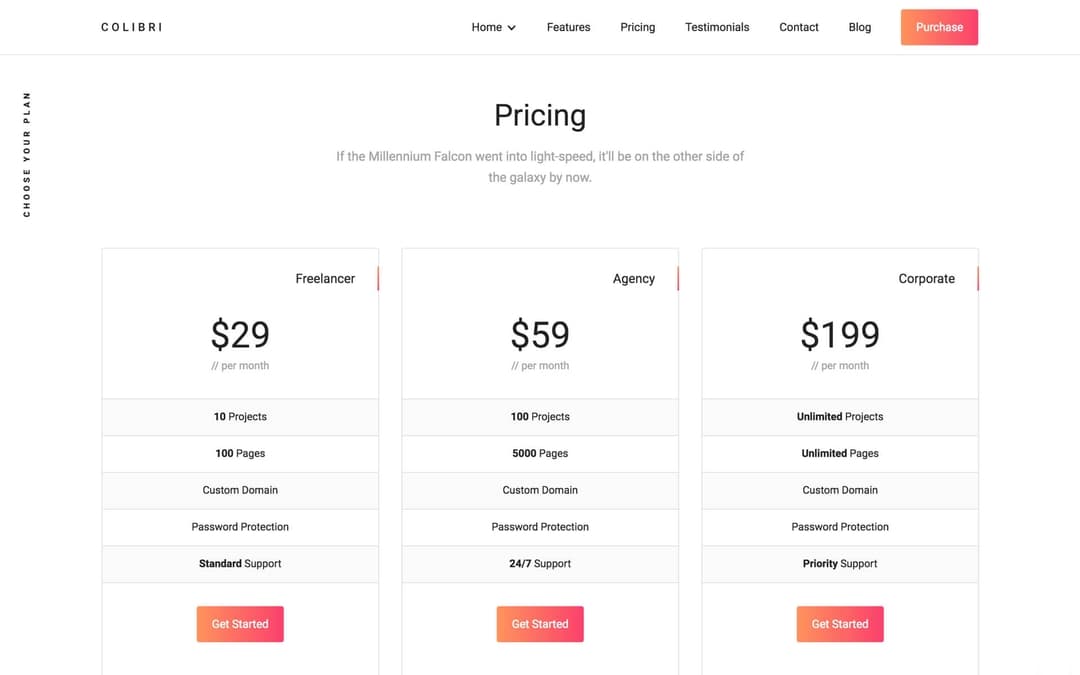 Colibri — One Page Website Template by Elastic Themes