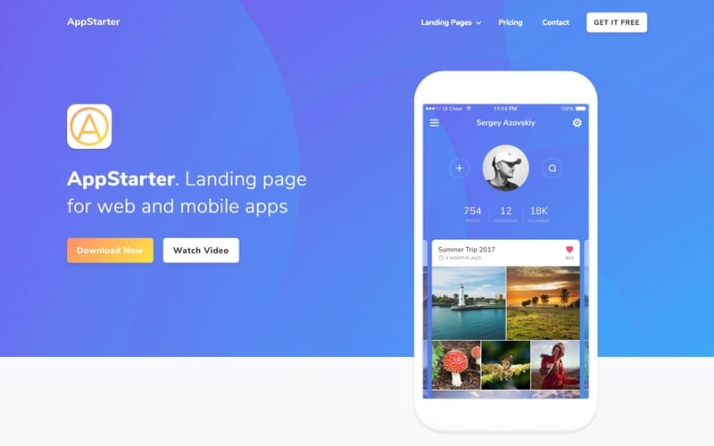 AppStarter — Startup Website Template by Elastic Themes