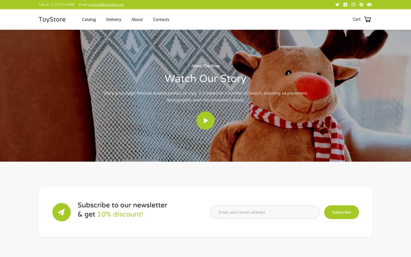 ToyStore — Free Ecommerce Template by Elastic Themes